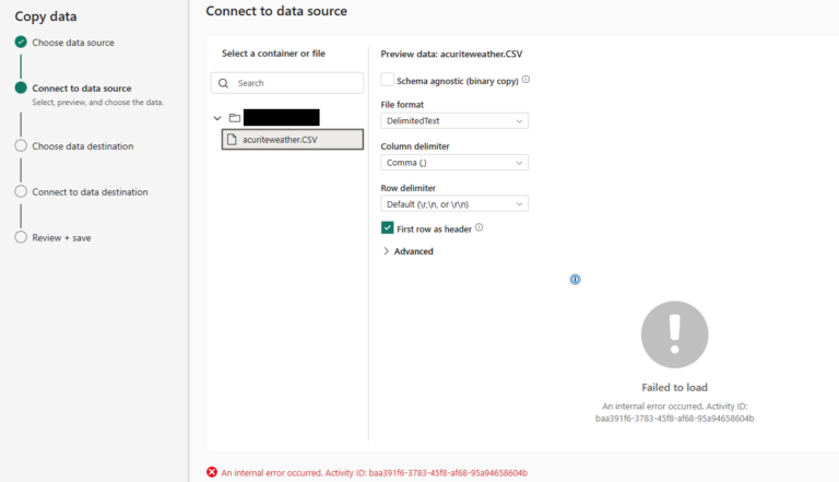 Fabric Load Data From A Csv File Stored In Azure Blob Storage To Azure Sql Db Andyleonardblog